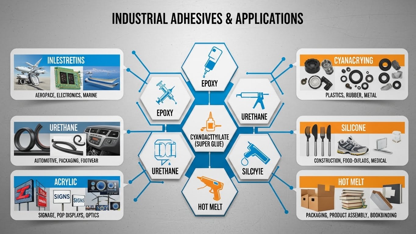 Different Types of Industrial Adhesives and Their Applications